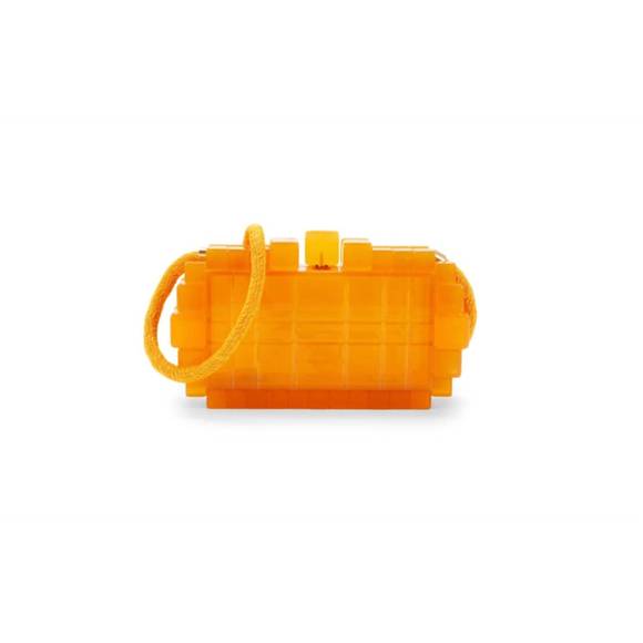 cult gaia | Bags | New Cult Gaia Box Clutch In Orange | Poshmark